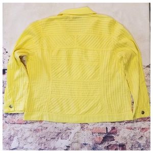 Chico's | Tops | Chicos Additions Lemon Yellow Jacket Blouse Xl | Poshmark